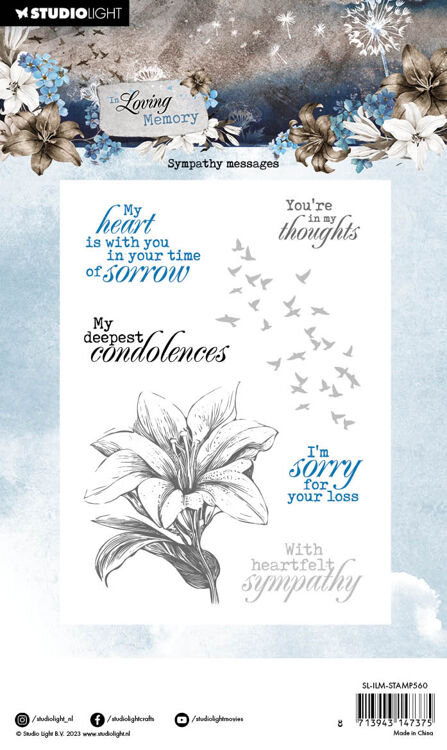Studio Light - In Loving Memory - Clear Stamp - Sympathy Messages ...