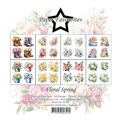 Paper Favourites - Paperpad 15x15 cm - Floral Spring | HobbyVision