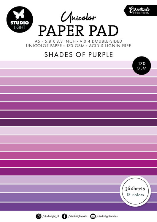 Studio Light - Essentials - Unicolor Paper Pad - Shades of Purple ...