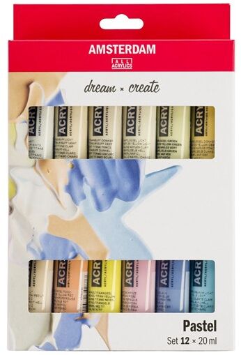 Amsterdam - Acryl Verf Set 12 x 20 ml - Pastel Colors | HobbyVision